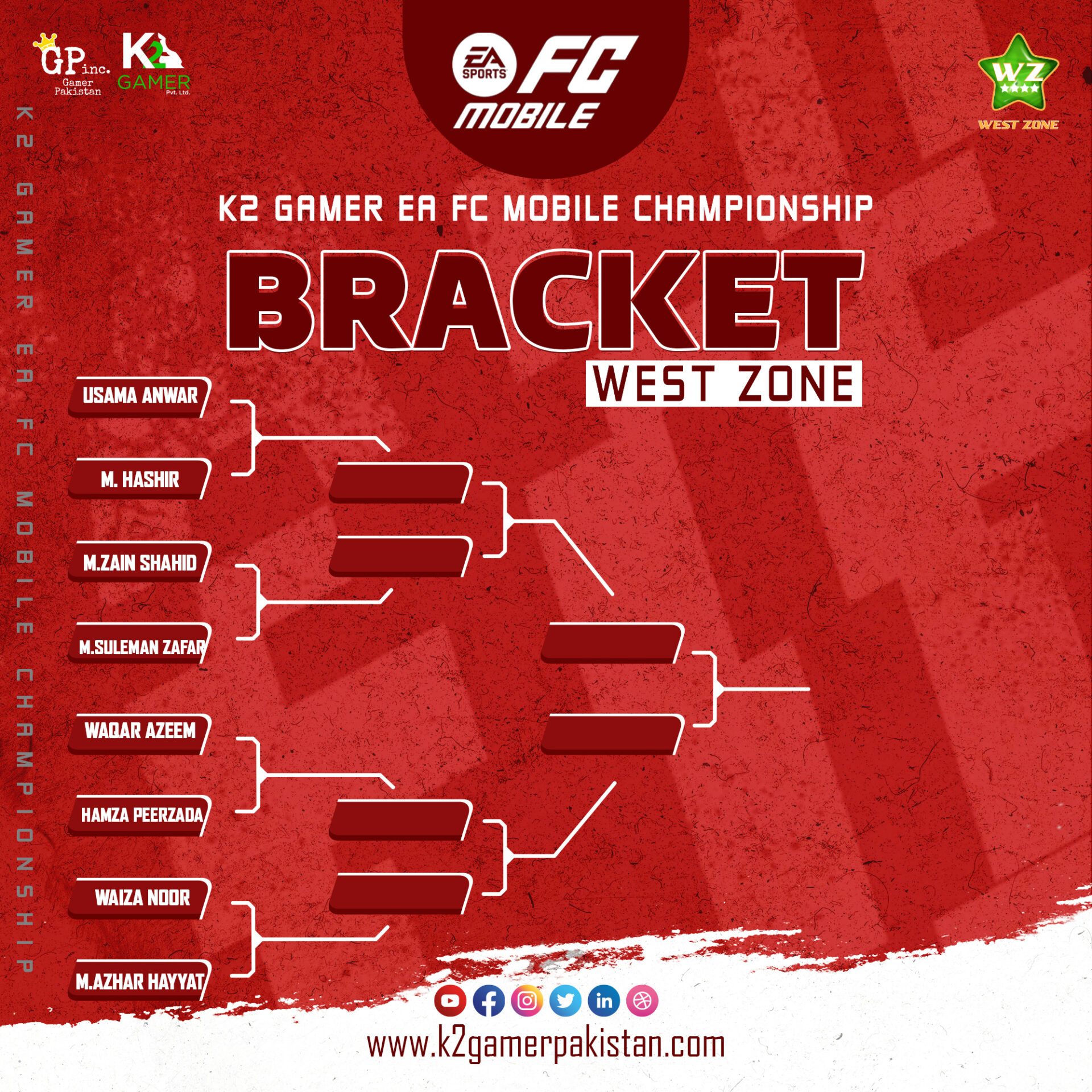 The K2 Gamer EA FC Mobile Championship West Zone bracket is set ...
